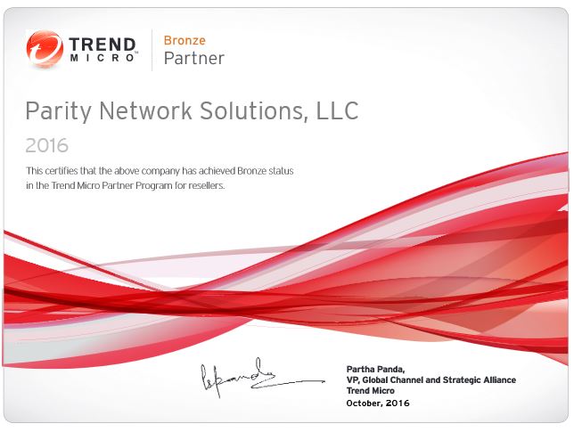 Parity Networks is now a member of the Trend Micro Partner Program